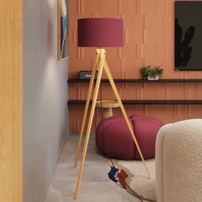 Sollux Lighting Stojací lampa NATT vínová