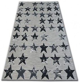 Kusový koberec PP Hvězdy šedý 80x150cm