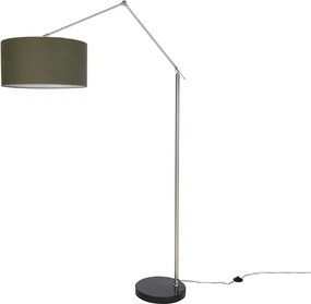 Stojací lampa černá nastavitelná se zeleným stínidlem 50cm - Editor