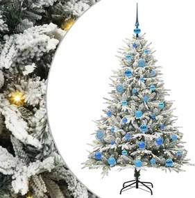 Umělý přednažený vánoční stromek se soupravou koulí Zelená 3395391