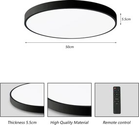Brilagi-LED Stmívatelné svítidlo POOL SMART LED/60W/230V 50 cm Wi-Fi Tuya+DO čer