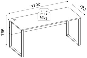 Psací stůl Amanda, dub artisan