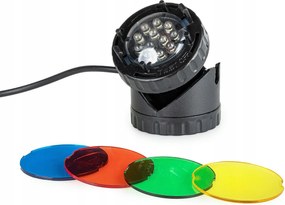 Led lampa do jezírka 1,5W Reflektor Voděodolný s barevnými skly