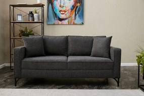 Hanah Home Dvoumístná pohovka BERLIN antracitová 180 cm 825BLC2794
