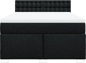 Box spring postel s matrací černá 140 x 190 cm textil 3288199