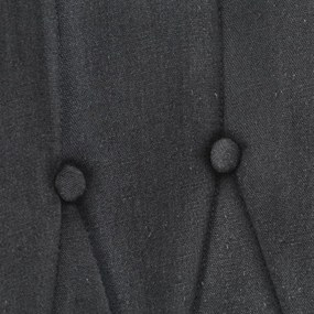 Křeslo ušák s podnožkou černá vintage plátno