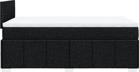 Box spring postel s matrací černá 120x200 cm textil 3289337