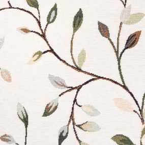 SCANquilt povlak SOFAS multi leaves bílokhaki 45 x 45 cm