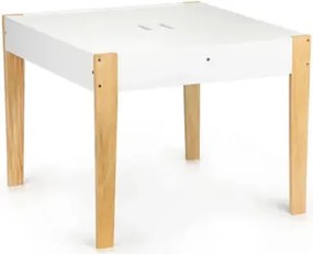 ECOTOYS Dětský dřevěný stůl s tabulí a dvěma židličkami