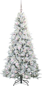 Umělý Skládací Vánoční Strom s stojanem Bílá 180 cm PE a PVC 3397486