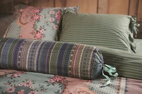 Pip Studio polštář Pip Chique Roll Cushion Green 22x70, s výplní (Perkálový dlouhý polštář s výplní Chique v zelené)