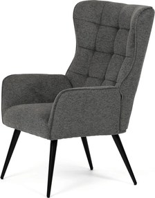 Relaxační křeslo ušák WIPPY - šedá látka