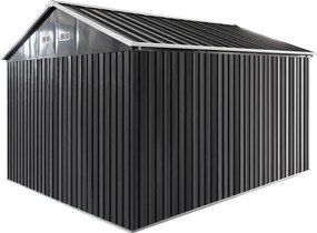 Plechový zahradní domek na nářadí, antracitová, 3,6x3,1x2,5 m, GABKO