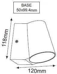 ACA Lighting Zahradní nástěnné LED svítidlo SIMORE 6W/230V/3000K/400Lm/100°/IP54, tmavě šedé