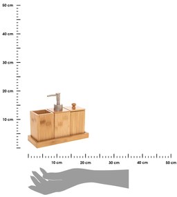 Sada koupelnových doplňků Terre, bambus/s prvky v barvě nerez