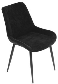 AUTRONIC Jídelní židle, černá látka, černý kov