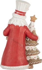 Vánoční dekorace Santa Claus se stromkem - 15*11*25 cm