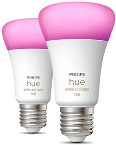 Led žárovka philips hue white and color ambiance 9w 1100 e27 2ks