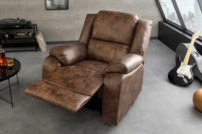 Designové křeslo Movie antická hnědá ekokůže