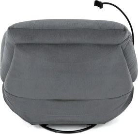 Elektrické polohovací TV křeslo RELAXME - šedá látka