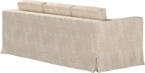 Potah na pohovku IKEA  Karlanda 3-místná nerozkládací, dlouhý barva béžová látka pletený vzor, vzorované