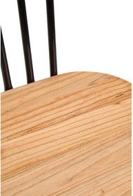 Černá jídelní židle z jilmového dřeva District – Premier Housewares
