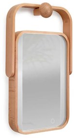 LOTOSAN Wood LED zrcadlo 22x31cm, dřevo AQ LN385CI/1