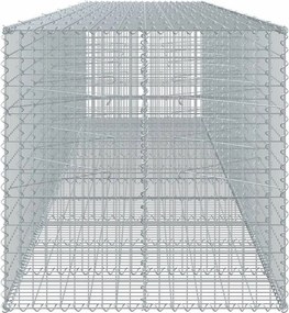 Gabionový koš s víkem 550 x 100 x 100 cm pozinkované železo 3295199