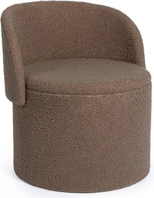 Taupe taburet z textilie bouclé Anthea – Yes Everyday