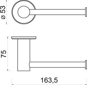 Ferro Smile Závěs toaletního papíru SMILE, chromová, ASM33