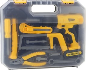 LEAN Toys Dětská sada nářadí vrtačka šroubovák světla zvuky kufřík