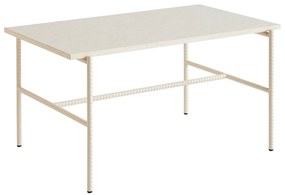 HAY Stolek Rebar Coffee Table, 80x49, Beige Marble