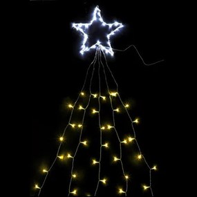 LED světelná dekorace ve tvaru hvězdy 130 LED 200 cm