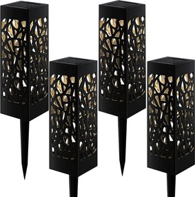 Verk Group Zahradní lampa solární dekorativní sada 4 kusů soumrakový senzor