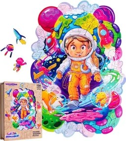 PUZZLER Puzzle Vesmírný dobrodruh / Dřevěné / 120 dílků / od 7 let