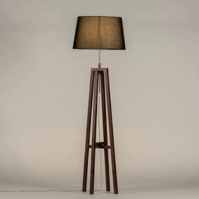 Stojací designová lampa Paola Black and Dark Brown