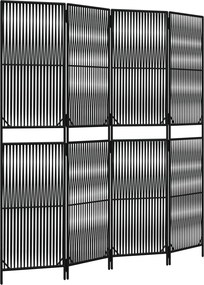vidaXL Dělicí stěna 4 panely polyratan [365392] Barva: Hnědá