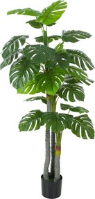 HOMCOM Umělá monstera 150 cm — realistický kmen a větve, 20 velkých listů, včetně květináče | Aosom