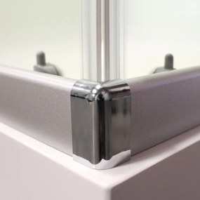 Mereo Mereo, Sprchový box bez střechy, čtvercový, satin ALU, sklo Point, zadní stěny bílé, CK34122KMW