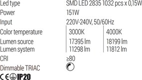 Světla a lustry REDO GROUP Redo ORBIT lustr na lanku 01-2482/LED 151W/120 cm/4000K/bronz Stmívání: Triac