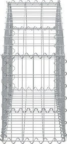 Klenutý gabionový koš 100 x 30 x 40/60 cm pozinkované železo 153422