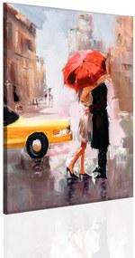 Obraz Láska pod deštníkem Velikost (šířka x výška): 100x120 cm