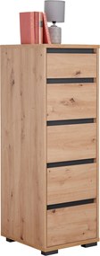 XXXLutz KOMODA, antracitová, barvy dubu, 40/120/48 cm Carryhome - Široké komody - 000003003306