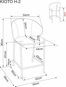 Barová židle KIOTO, kašmír/světle béžová
