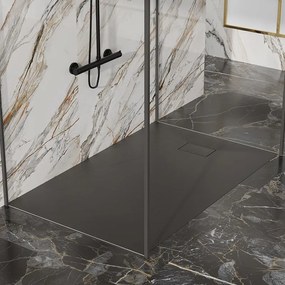 BPS-koupelny Obdélníková akrylátová sprchová vanička HYD-OSV-JUKO 130x80 černá