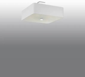 Stropní svítidlo Lokko, 1x bílé textilní stínítko, (bílé sklo), (45 cm)