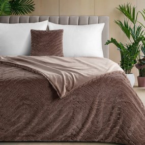 EUROFIRANY CHLUPATÁ DEKA KATE 150X200 CM TMAVĚBÉŽOVÁ