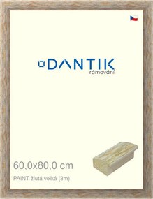 DANTIK rámeček 60x80 | PAINT žlutá velká (Plexi Čiré)