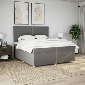 Box spring postel s matrací taupe 200x200 cm textil 3291384