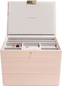 Krabička na šperky Stackers čtyřnásobná classic růžová